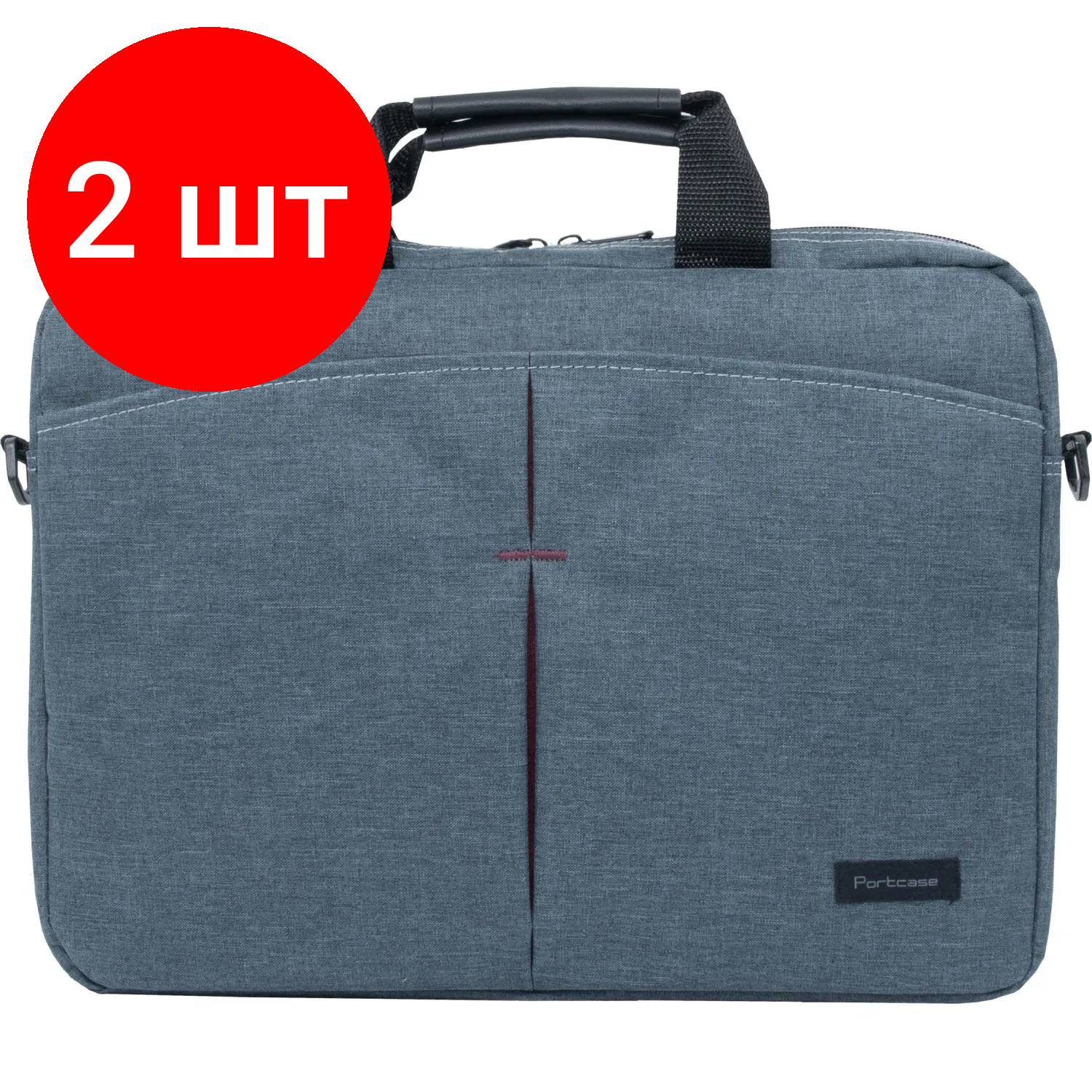 Комплект 2 штук, Сумка для ноутбука 15.6 PORTCASE (PORTCASE KCB-162 Grey)