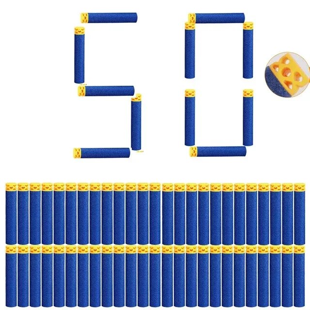 50 шт. синих мягких пуль для Nerf