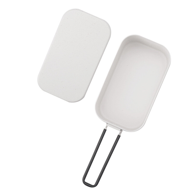 Японский стиль бенто-бокс, черный портативный алюминиевый бенто-ланчбокс, складной ланчбокс для кемпинга на природе