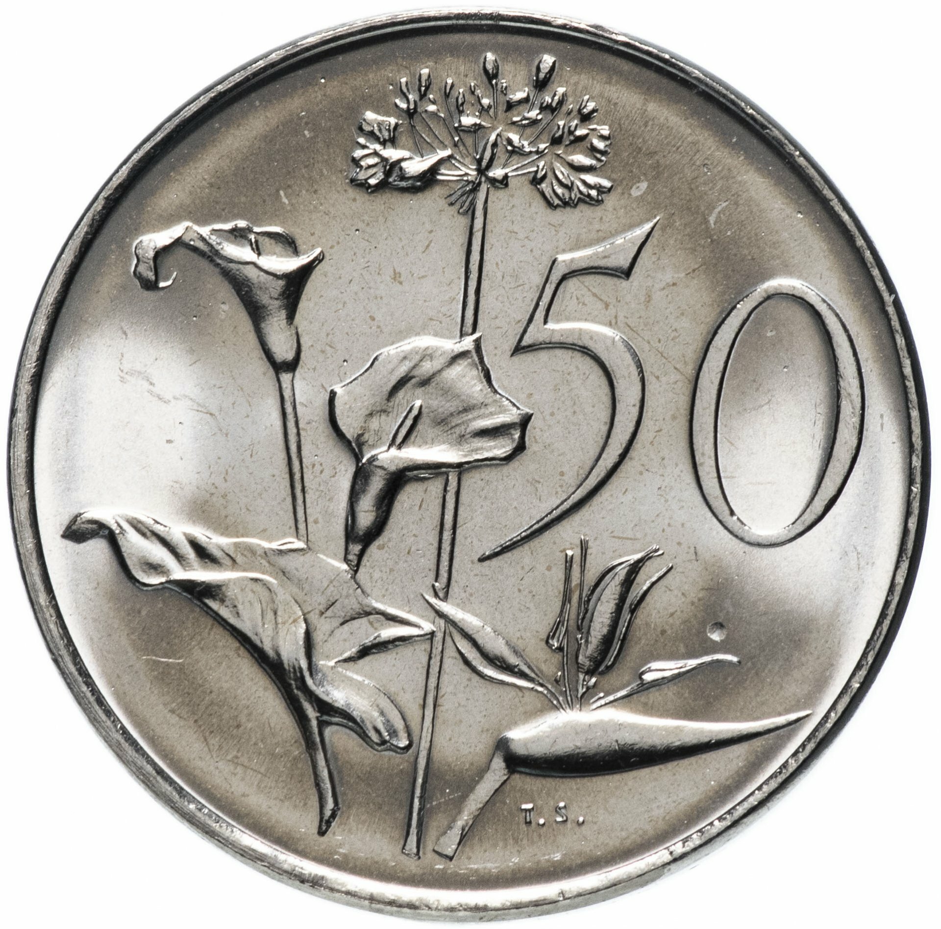 ЮАР 50 центов cents 1983, Никель, в сохранности UNC