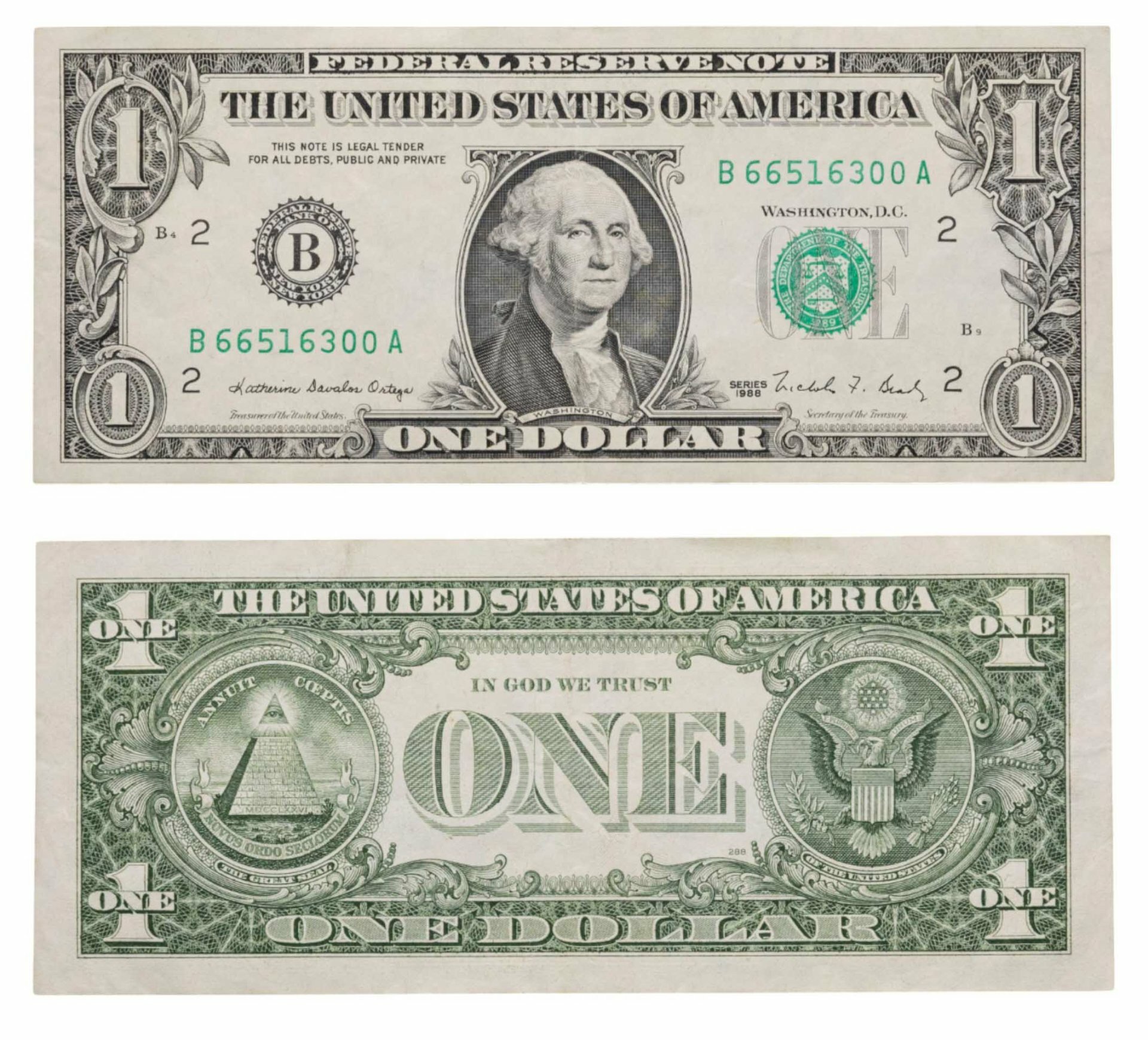 США 1 доллар 1988 Pick 480а B-Нью Йорк