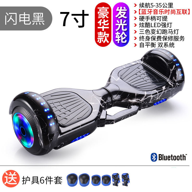 Электрический самобалансирующийся скейтборд для взрослых 10inch года, умный электрический балансировочный скейтборд с ручкой для детей 7-12 лет