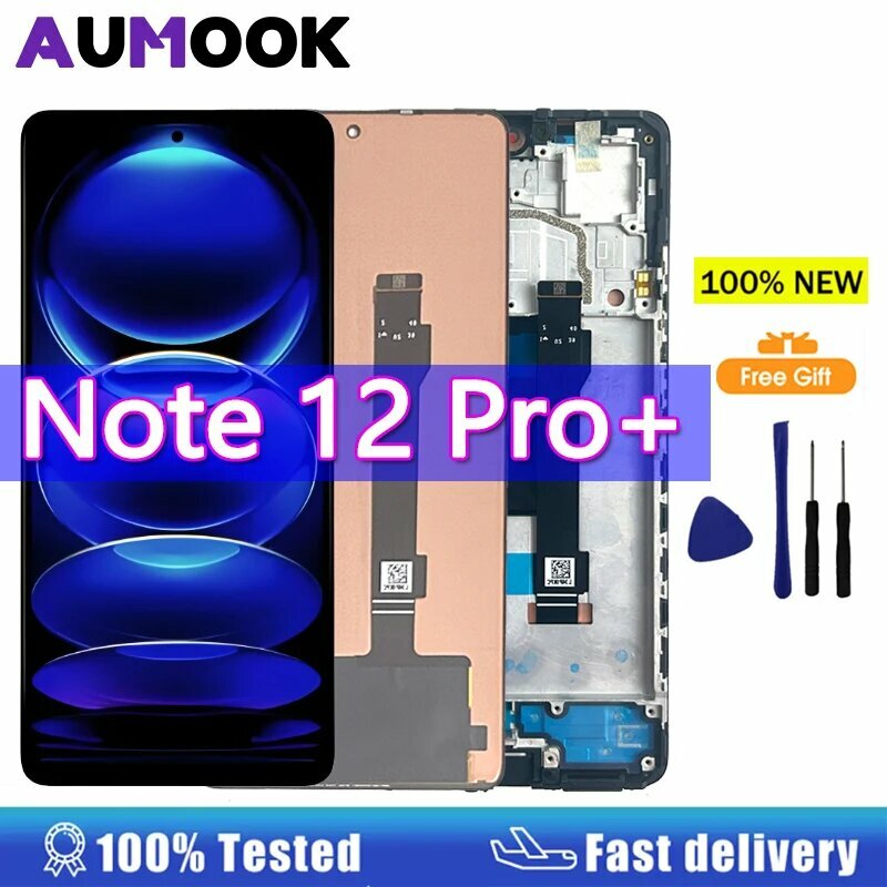 Новый дисплей для Xiaomi Redmi Note 12 Pro + ЖК-дисплей с цифровым преобразователем сенсорного экрана в сборе для Redmi Note 12 Pro + детали ЖК-дисплея