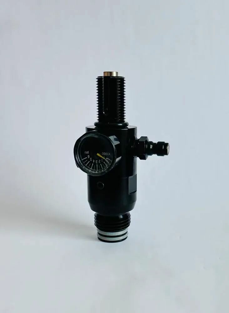 Черный пейнтбол двойной регулирующий регулятор м18 *1.5 4500psi/ выход 2200 psi