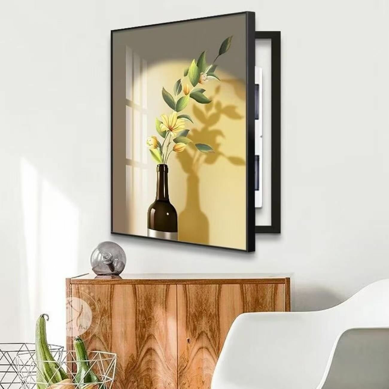 Короб для электрощитка декоративный широкий