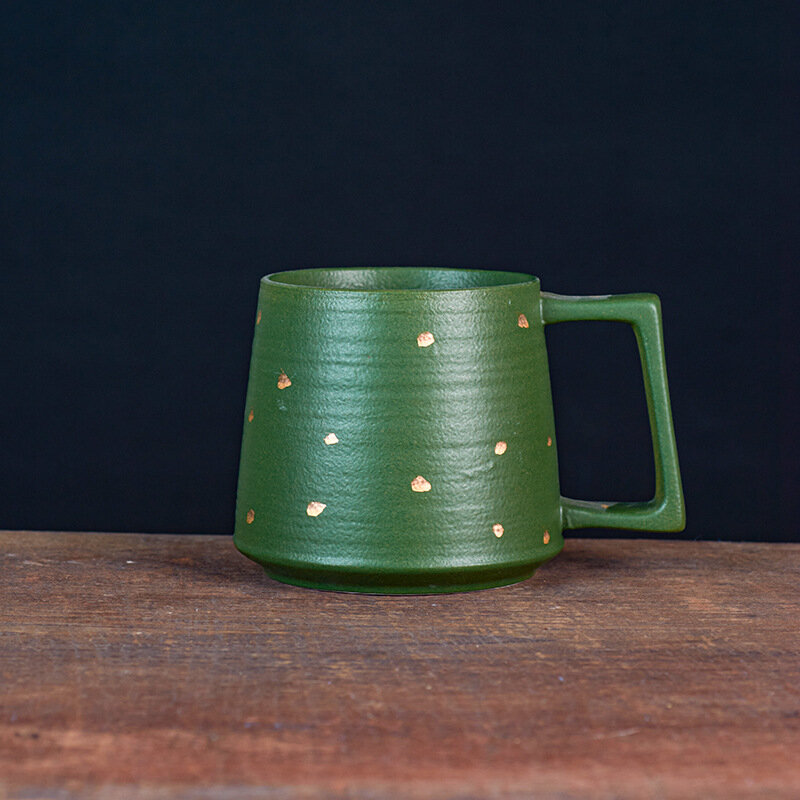 Керамическая кружка в ретро стиле из Цзиндэчжэня, легкая роскошь, высококачественная кофейная чашка, офисная чайная чашка, домашняя высококачественная чашка для воды