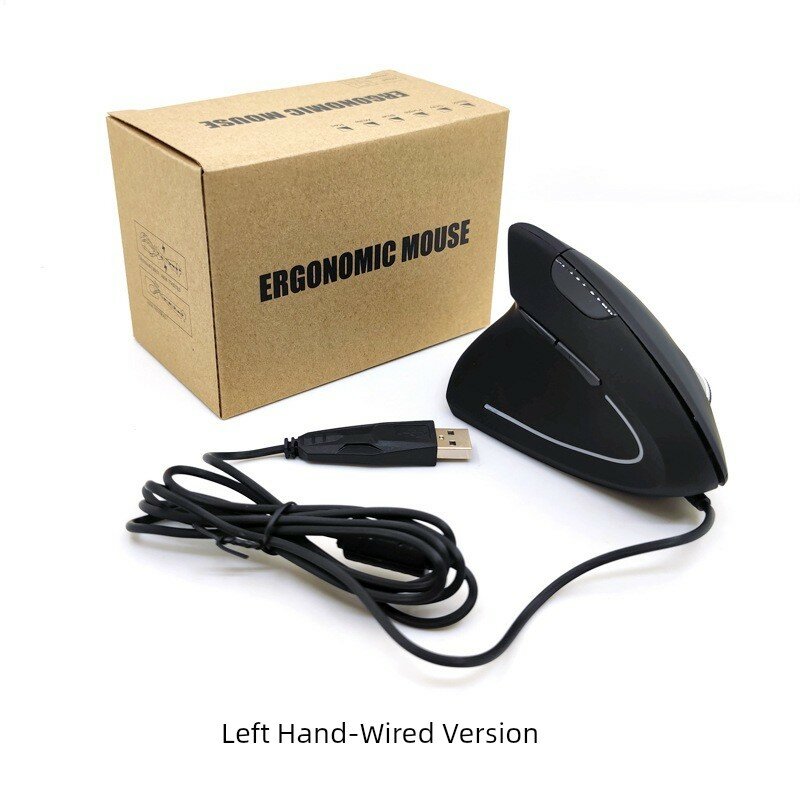 Проводная/беспроводная вертикальная зарядная Bluetooth-мышь для левшей с боковой рукояткой, персонализированная,