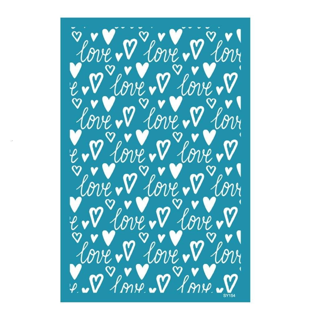 Трафареты для глиняных сережек, сердце, День святого Валентина, SY154