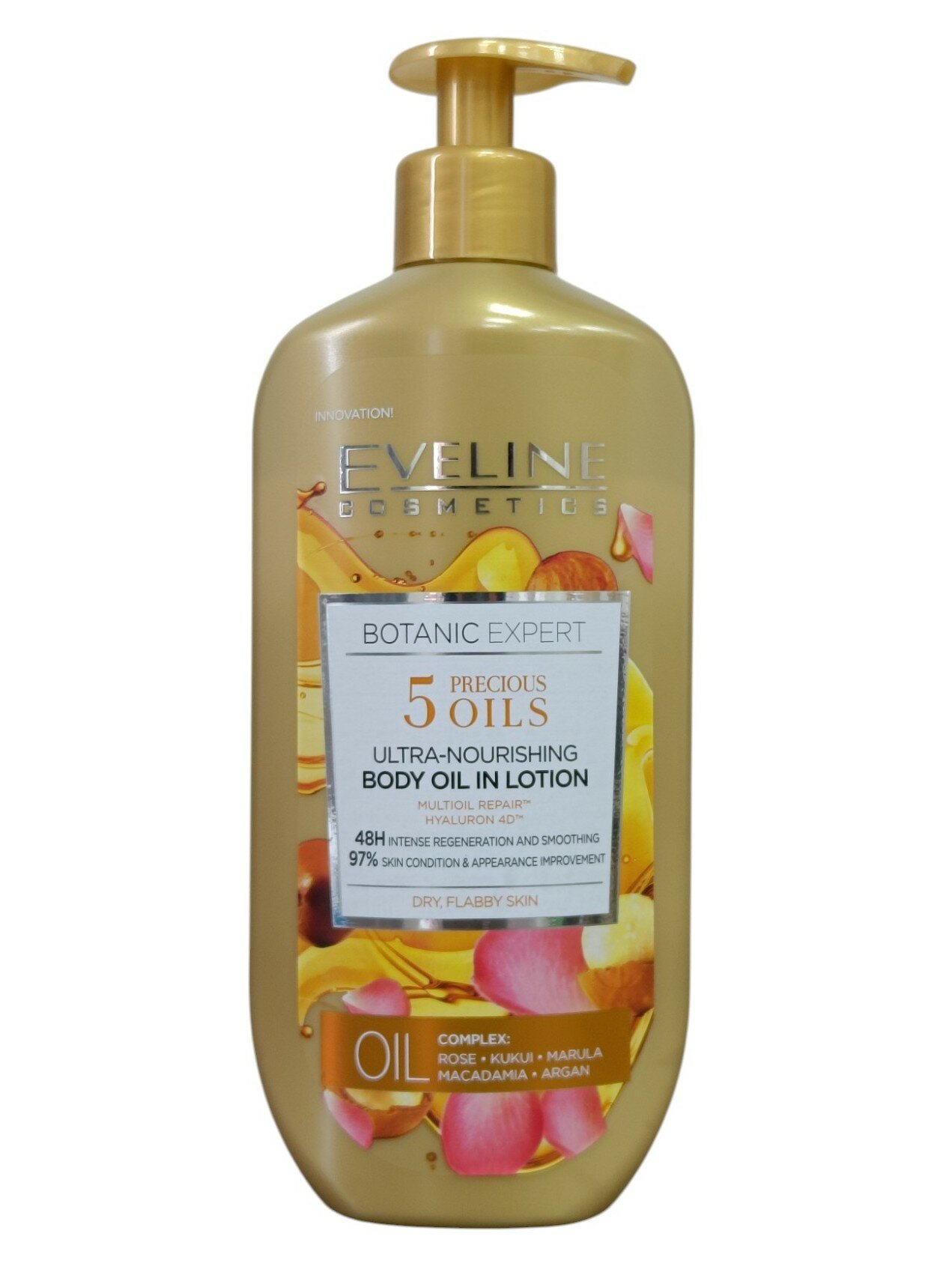 Масло-бальзам для тела Eveline Cosmetics Botanic Expert 5 драгоценных масел, ультра-питательное, 350мл