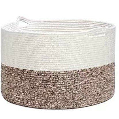 Современная простая корзина для хранения хлопковой нити, подходящая по цвету хлопковая веревка, тканая корзина для