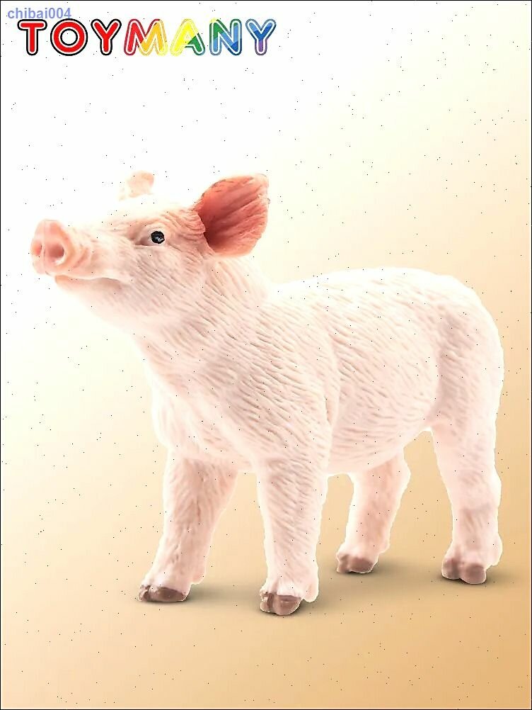 Toymany фигурка животного, стоячий розовый поросенок, детский подарок и коллекция