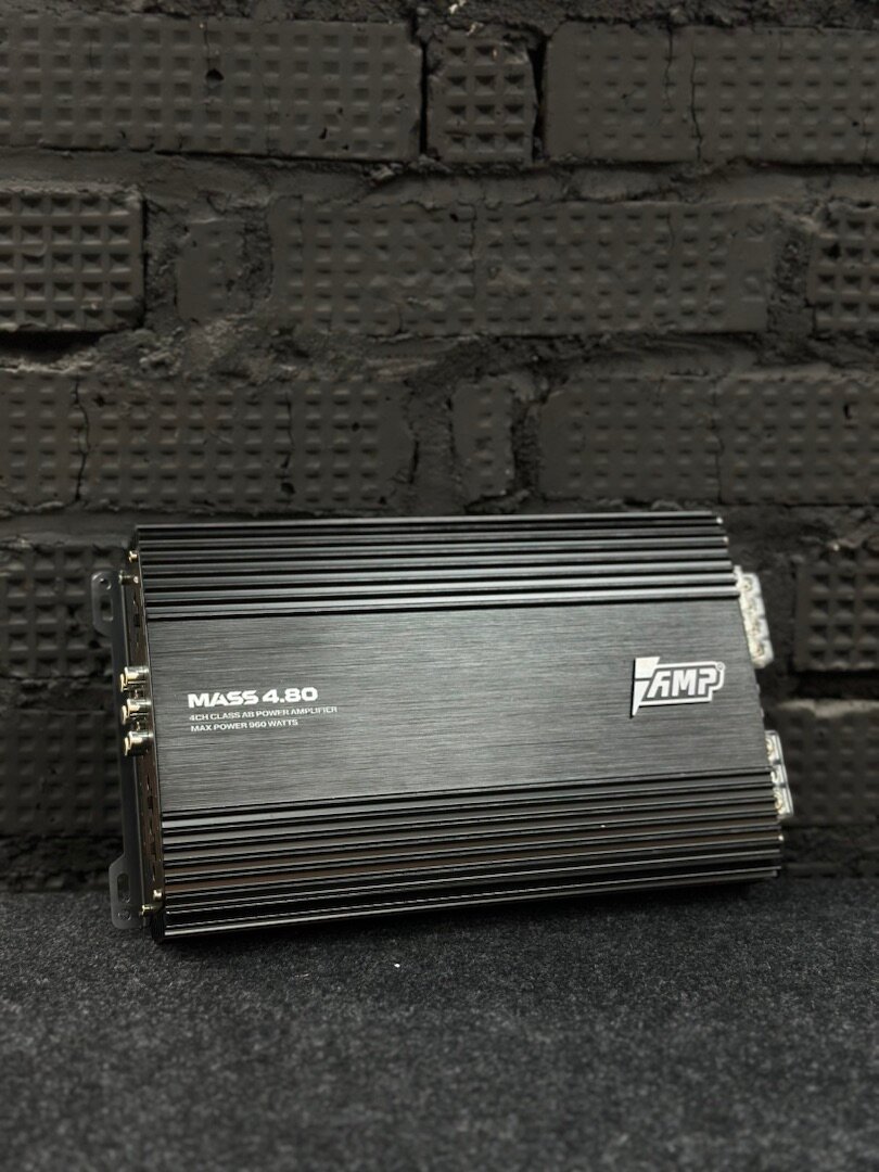 Усилитель 4 канальный AMP MASS 4.80 / Усилитель для авто. Товар уцененный