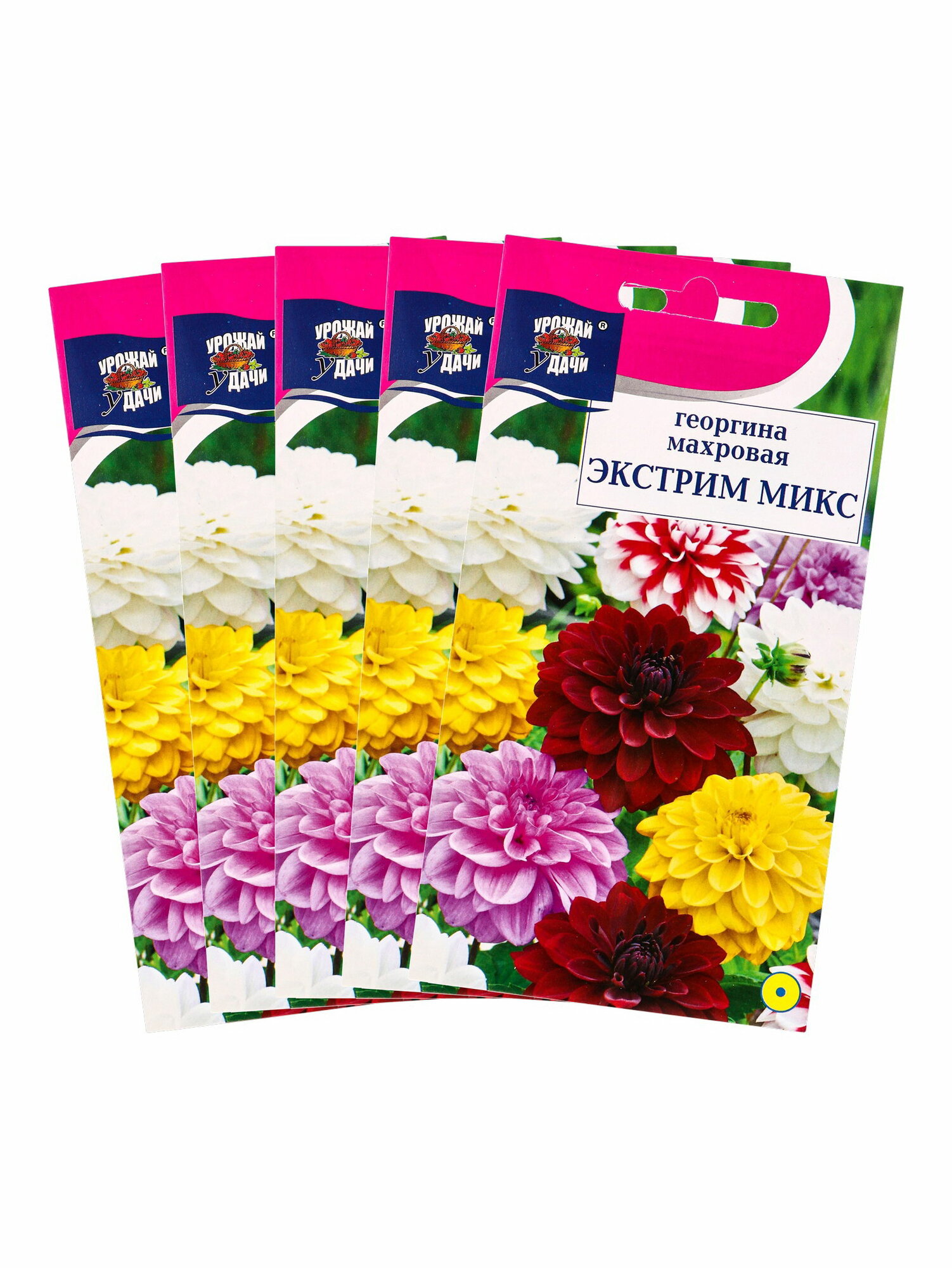 Набор семян Цв Георгина Смесь "Экстрим", 5 шт, размер упаковки: 8 x 0.5 x 15 см.