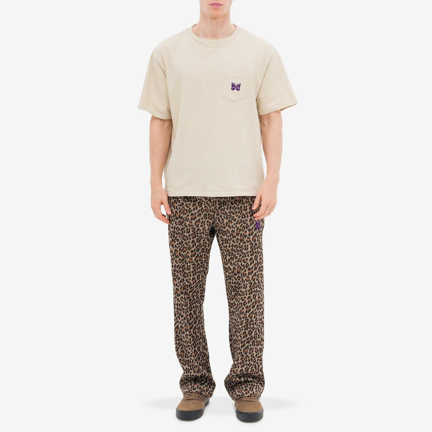 Брюки Needles БРЮКИ NEEDLES TRACK PANT - POLY JACQUARD, размер S, leopard — фото 1