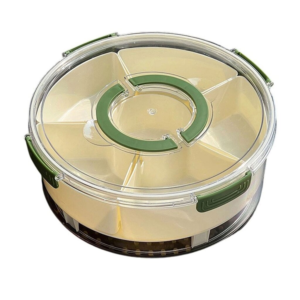 Портативная коробка для консервирования фруктов для пикника на открытом воздухе со слоем кубиков льда-зеленый, 6 сеток