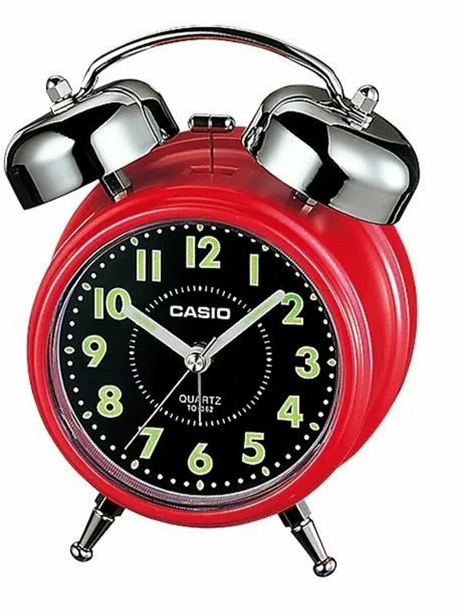 Часы Casio TQ-362-4A, кварцевые, пластик, арабские цифры, черные/красные