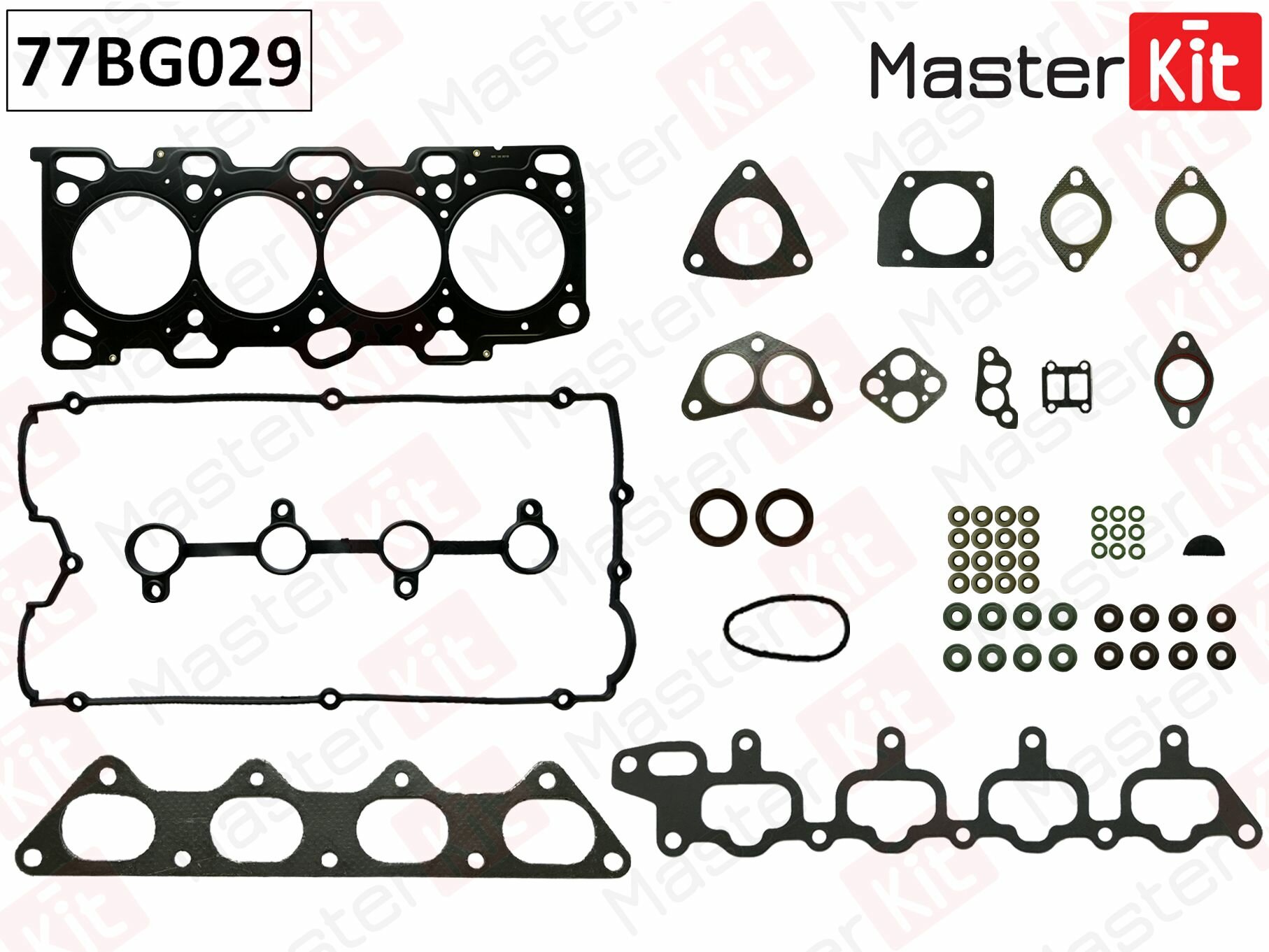 Верхний комплект прокладок ГБЦ Hyundai/Kia Santa Fe/Sonata 2.4i G4JS/G4JG 01- MasterKit 77BG029