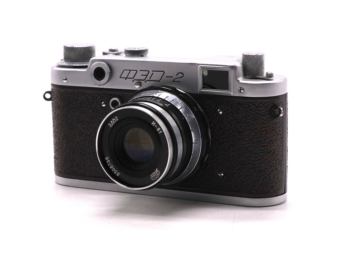 Советская камера Фэд 2 + Индустар-61 коричневый