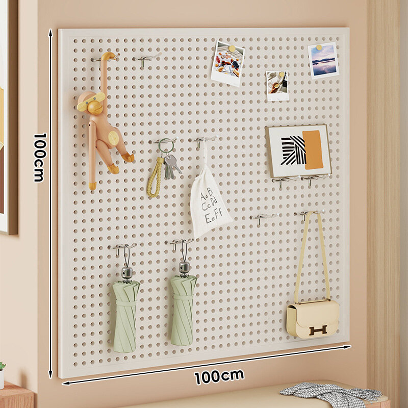 Стеллаж для хранения с перфорированной доской для прихожей за дверью, настенная перфорированная доска для гостиной, нержавеющая сталь для хранения и демонстрации