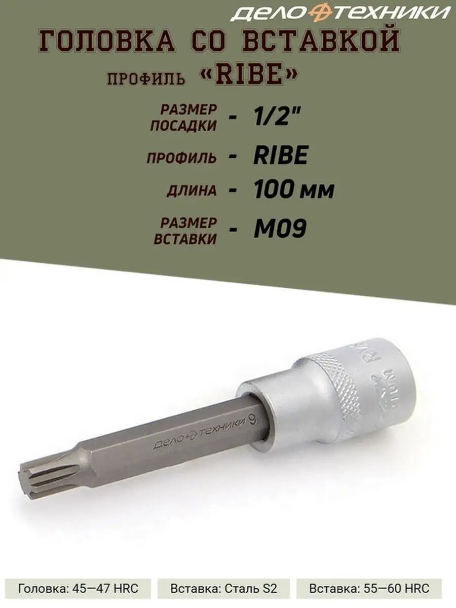 Головка со вставкой "RIBE", 1/2