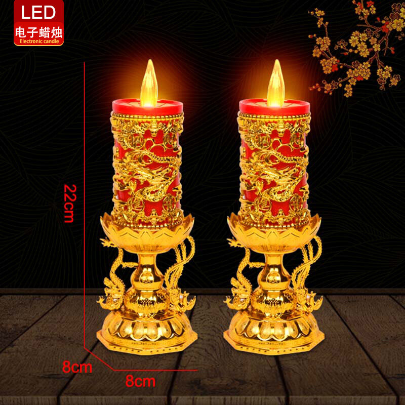 Буддийский культ, качающийся вечный свет, батарейный, бездымный, высокояркий светодиодный подсвечник, электронная свеча с подключением