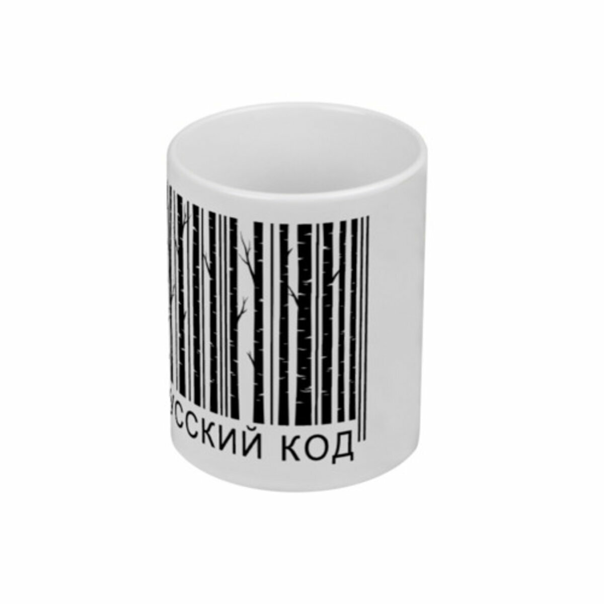 Кружка «Русский код патриотическая в русском стиле березки» (белый)