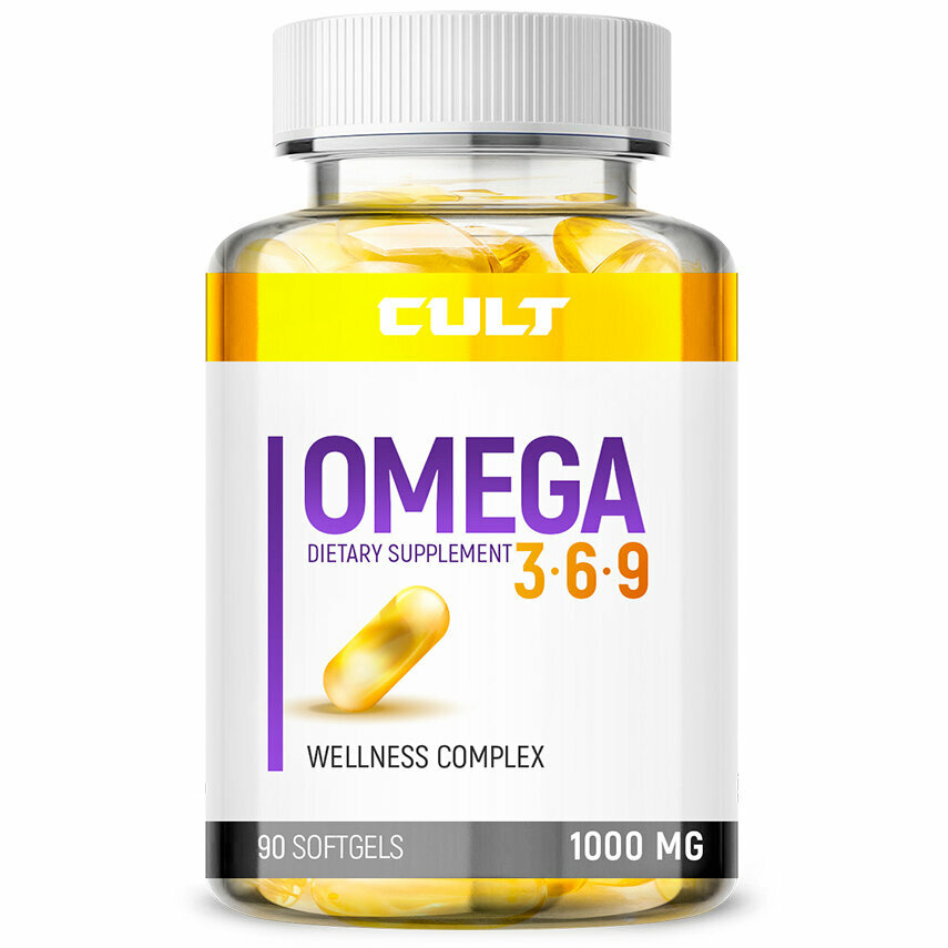 "Cult Omega-3-6-9", для детей, омега-3 жирные кислоты, 1000 мг, 90 капсул