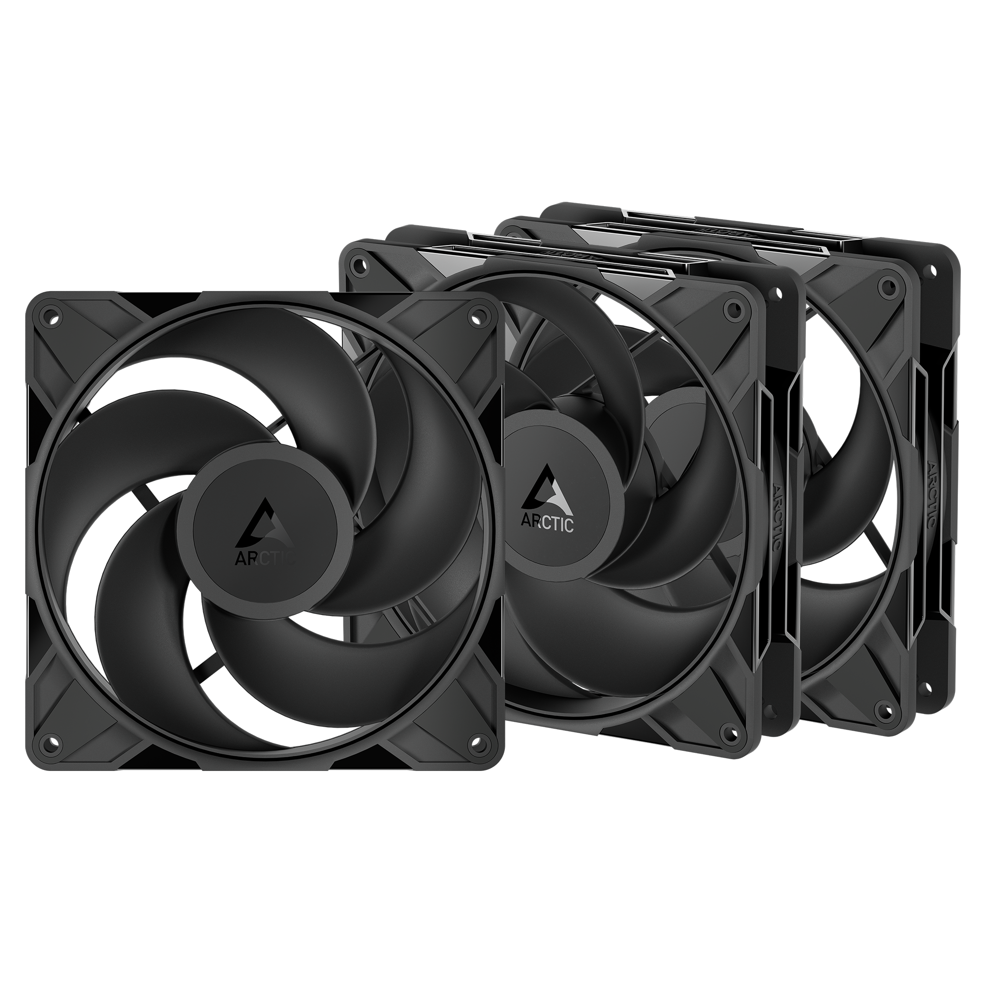 ARCTIC P14 PRO Reverse Black 3-pack – 140-мм реверсивный вентилятор для ПК, 4-pin PWM PST (3 шт)