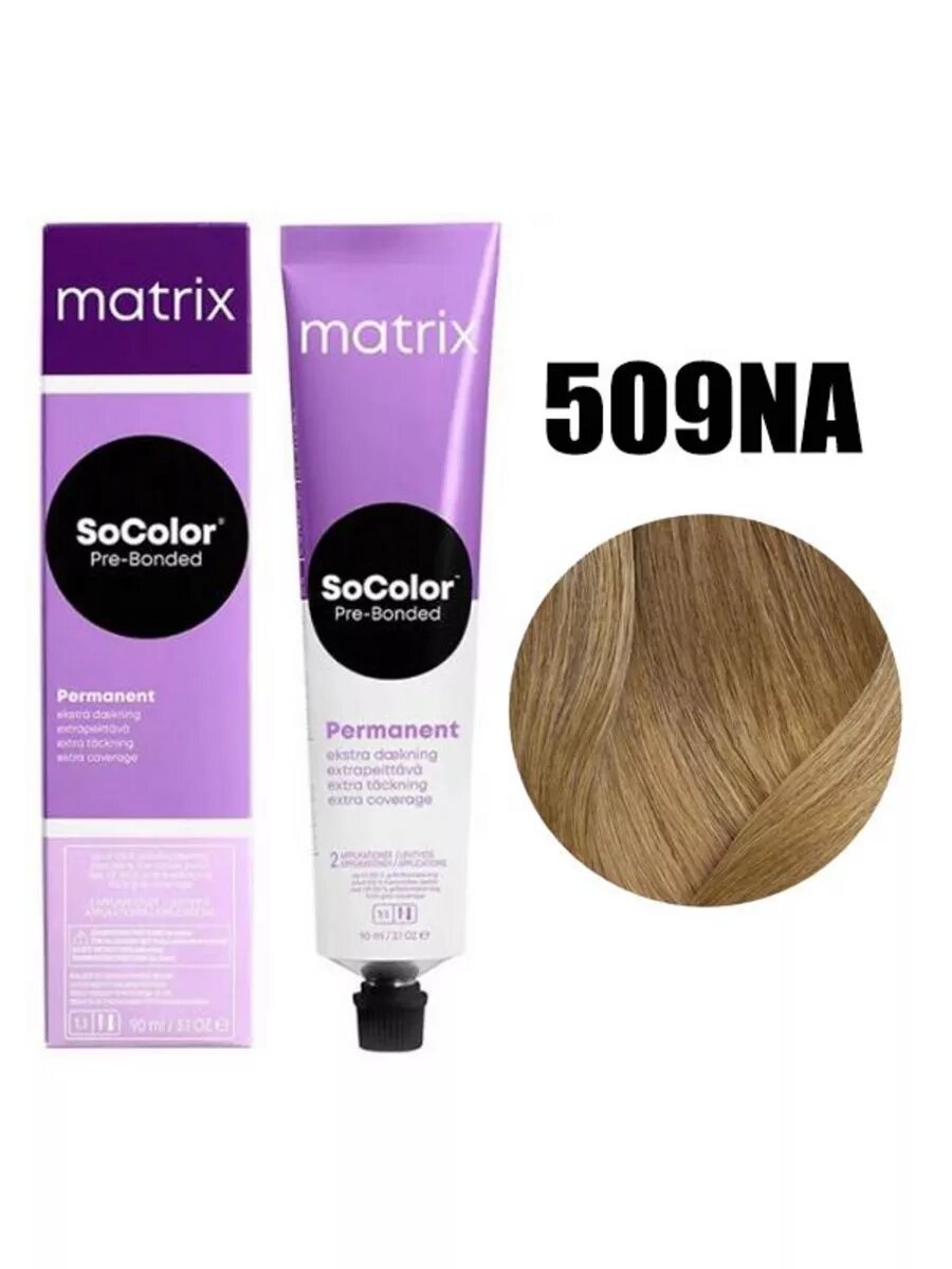 Перманентная краска для волос с бондером Matrix SoColor Pre-Bonded, 509NA (509.01)