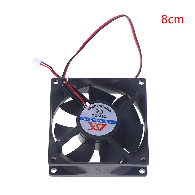 24V 8CM охлаждающий вентилятор для 3D-принтера, черный