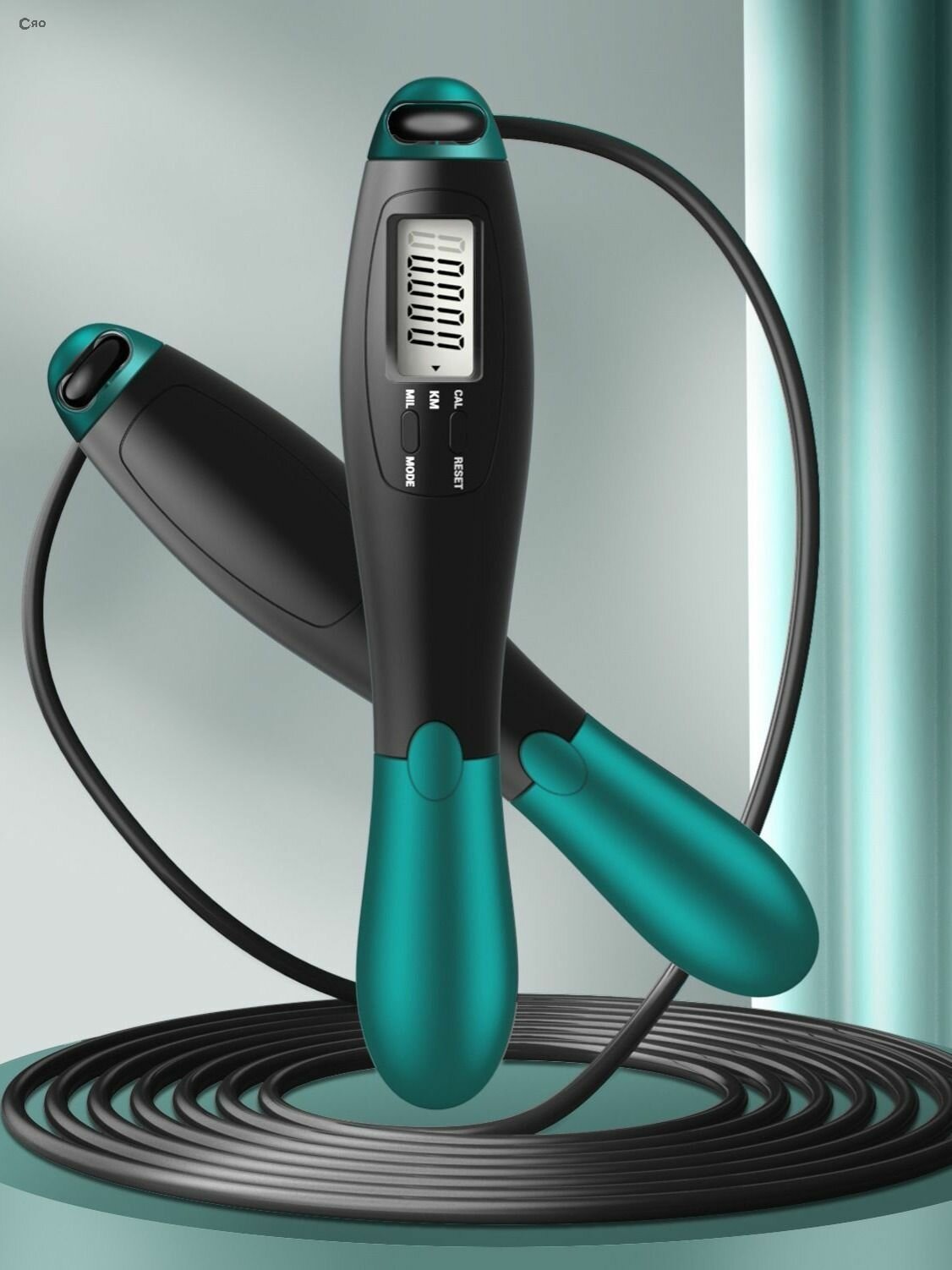 Умная скакалка с счетчиком калорий и LCD экраном, беспроводная прыгалка для фитнеса