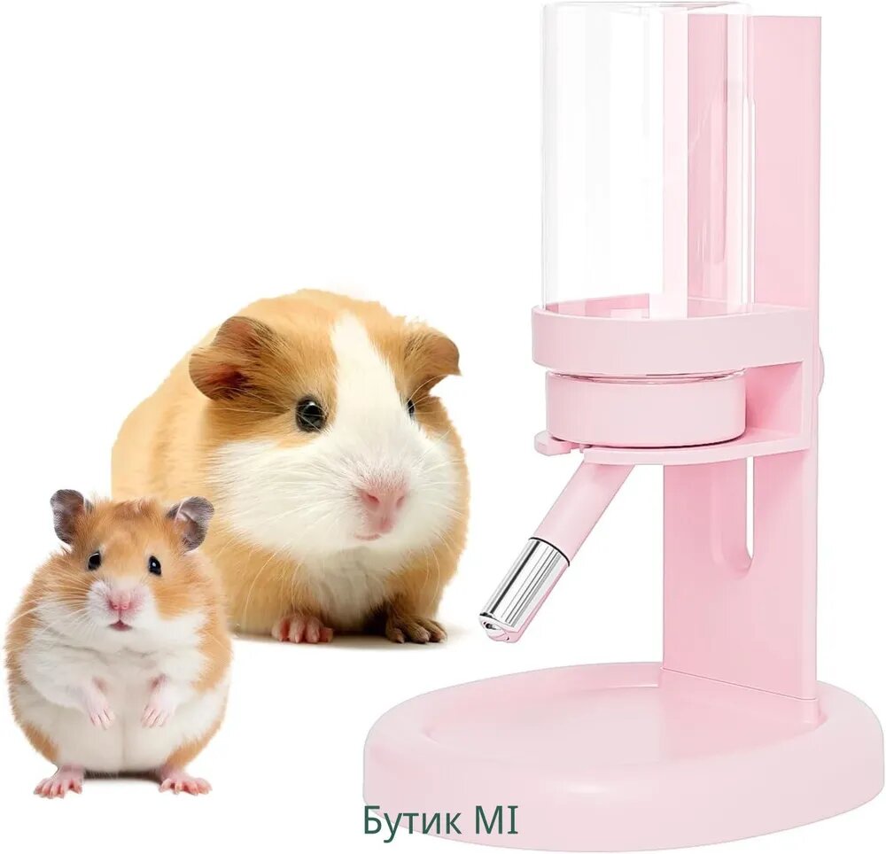 Автоматическая Поилка для Хомяка 120мл: Навесная, Бесшумная, с Регулируемой Подставкой, Без Капель, для Морских Свинок, Хорьков, Белок, Ежей