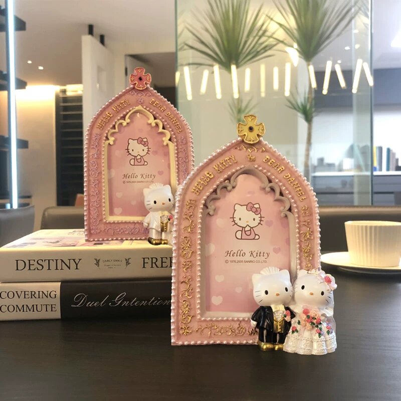 Набор из двух кадров Polaroid 3 дюйма с рисунком Hello Kitty, серый и черный цвета, резиновые, подарок на годовщину