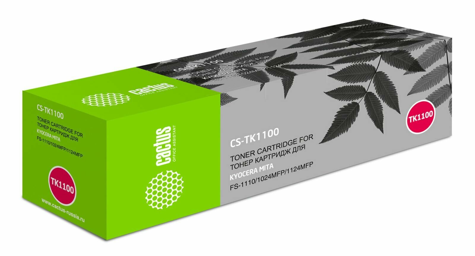 Картридж лазерный CACTUS TK-1100 черный, 2100 страниц, для Kyocera Mita FS-1110 1024MFP 1124MFP (CS-TK1100)