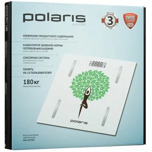 Polaris Электронные кухонные весы Polaris PWS 1857DGF, белый