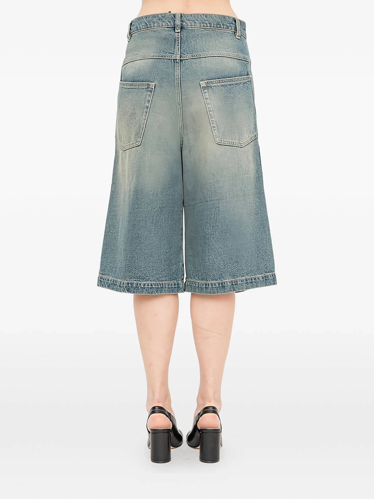 Шорты Andrea Ya'aqov Denim knee-length shorts, размер 42 — фото 1