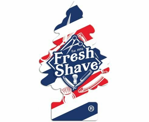 Освежитель (ароматизатор) подвесной картон Car Freshener елочка Frash Shave Барбершоп (144)