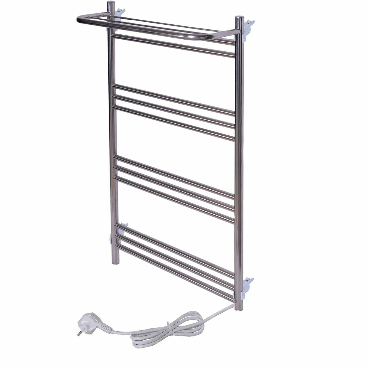 Электрический полотенцесушитель ПСН Богема с полкой Белый RAL 9016 500x1000 Кнопка + Пластик