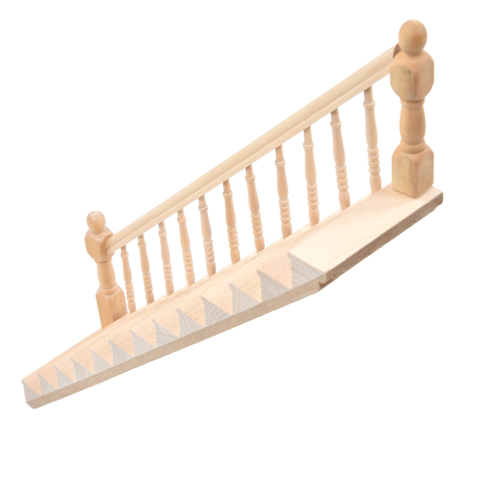 Лестницы для кукольного дома, глянцевые закругленные углы, материал березы, сделай сам, яркие, милые, масштаб 1/12, миниатюрная лестница для поделок, слева