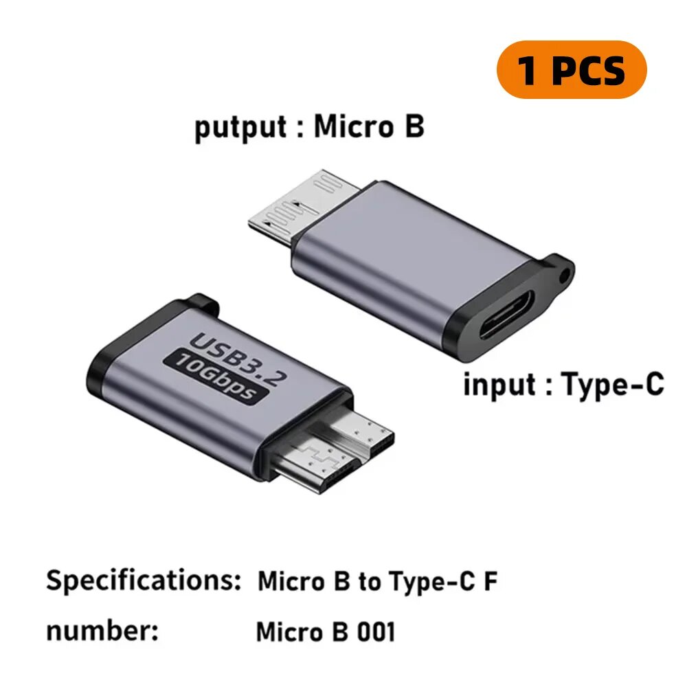 Переходник Micro B USB C 3.0 «папа» на «мама» типа C Разъем USB3.0 Micro B для внешнего жесткого диска Кабель-адаптер HDD