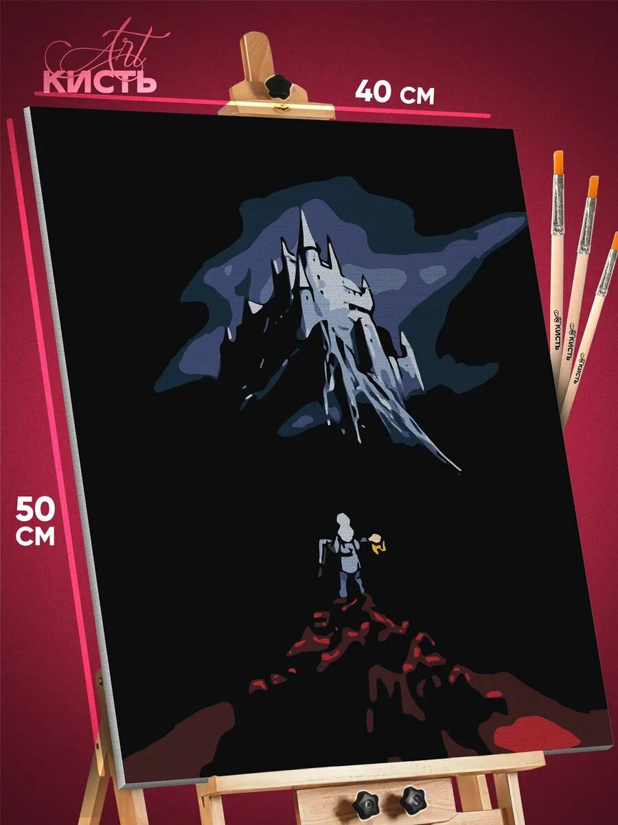 Картина по номерам на холсте с подрамником 40х50 Берсерк Аниме Гриффит