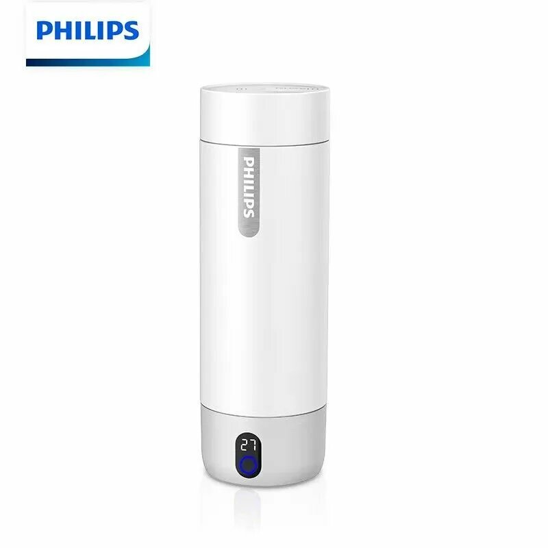 Термокружка Philips Burning Portable Electric Heating Cup, нержавеющая сталь, герметичная крышка — фото 1