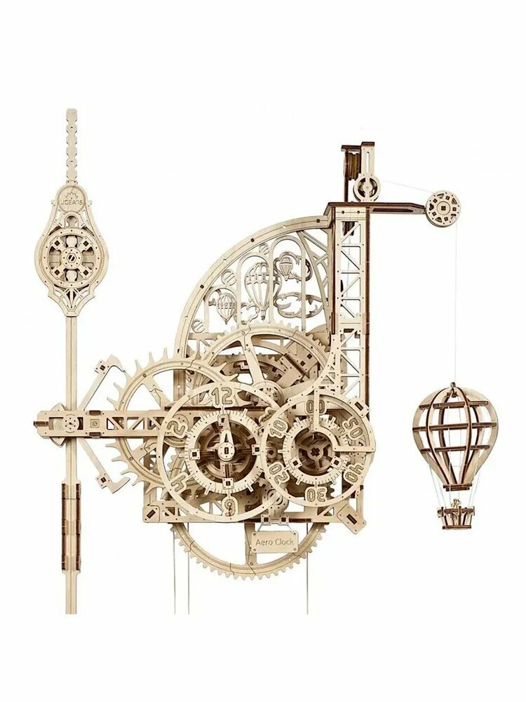 Механические авиационные часы 3d трехмерная головоломка, украшение из строительных блоков
