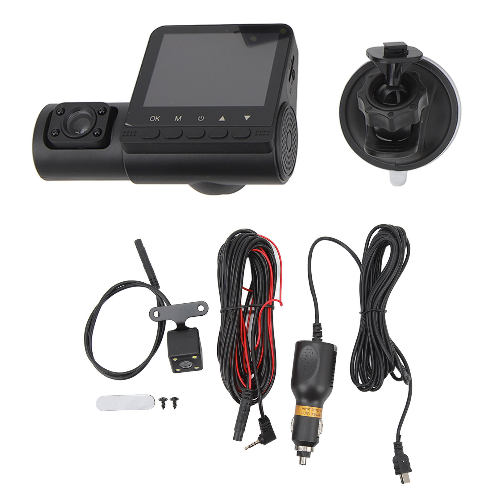3 Channel Dash Cam 1080p Трехчасовая тройная камера.