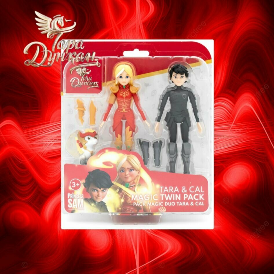 Игрушка Tara Duncan Тара Дункан Кэл и питомец Красный 13 см -enj