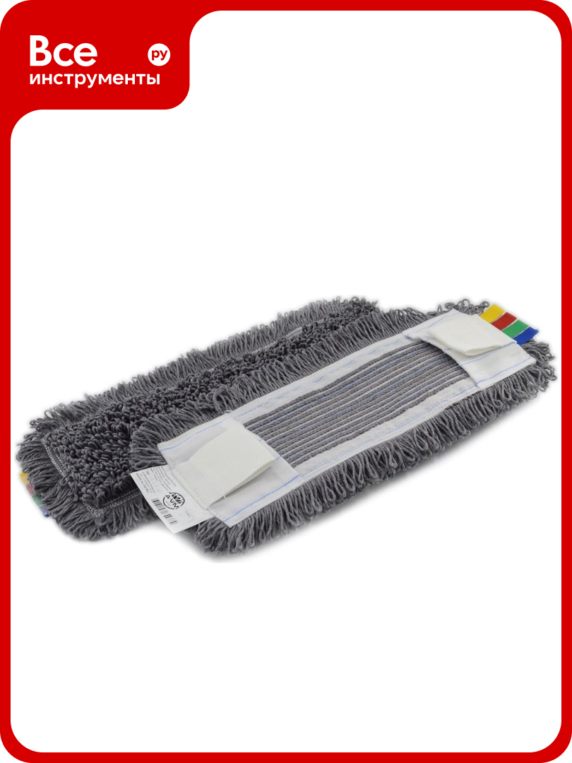 Плоский моп A-VM 40х13 см, хлопок CN3040, для влажной уборки твердых напольных