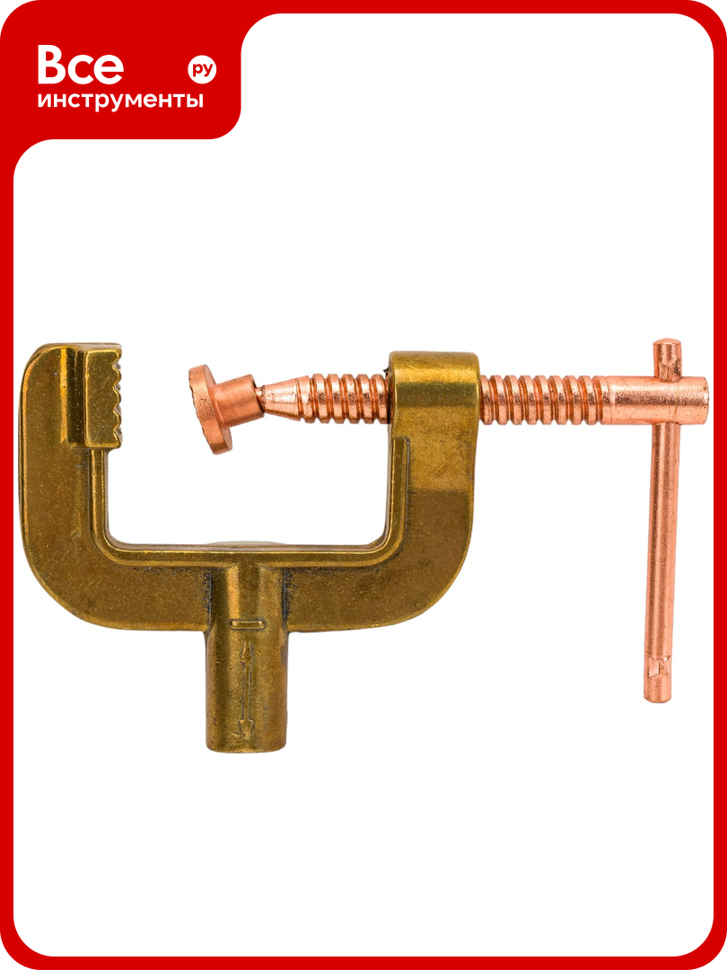 Зажим заземления C-образный (500 А; 70 кв. мм) Blue Weld 802536 надежной конструкции