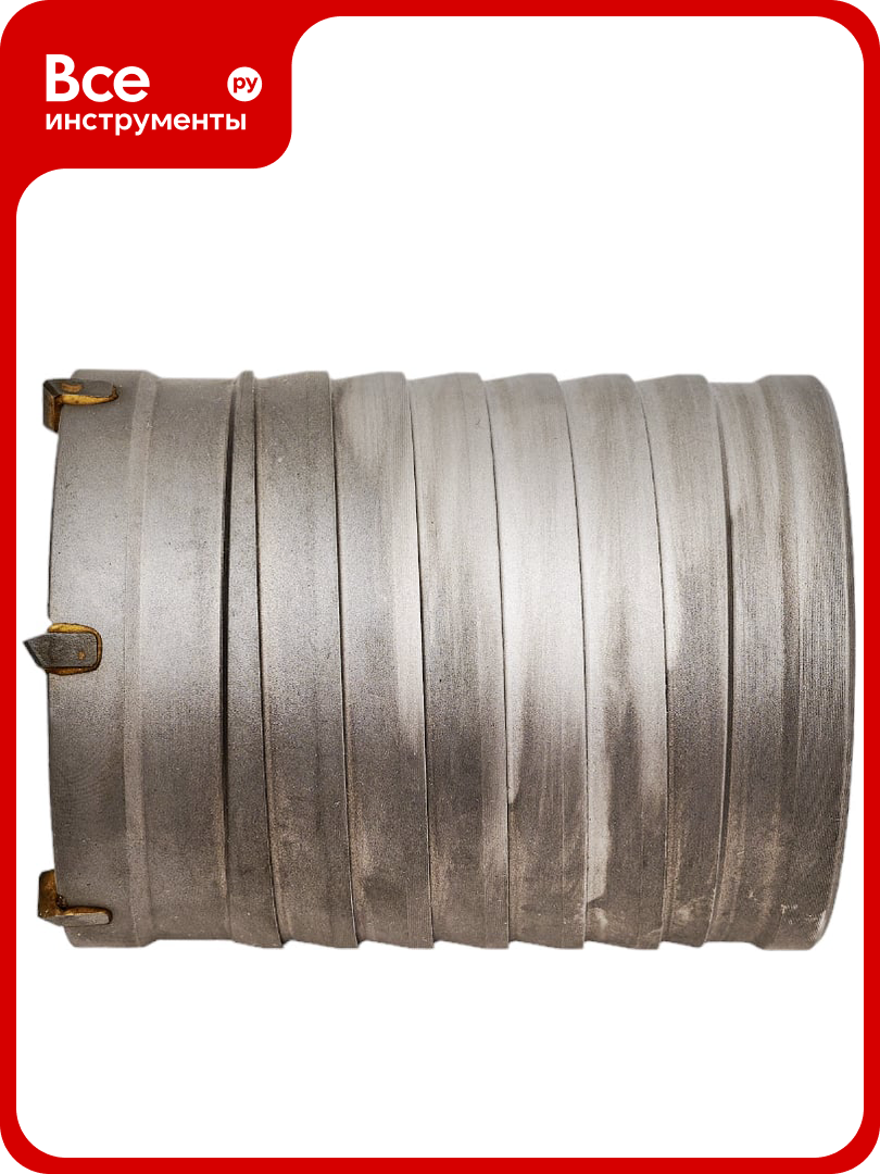 Коронка Эксперт буровая (80 мм; 100 мм; конусная посадка) Зубр 29300-80, с державкой