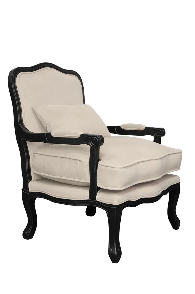 Кресло Mak-Interior "Nitro Beige v5", из массив дерева c подлокотниками