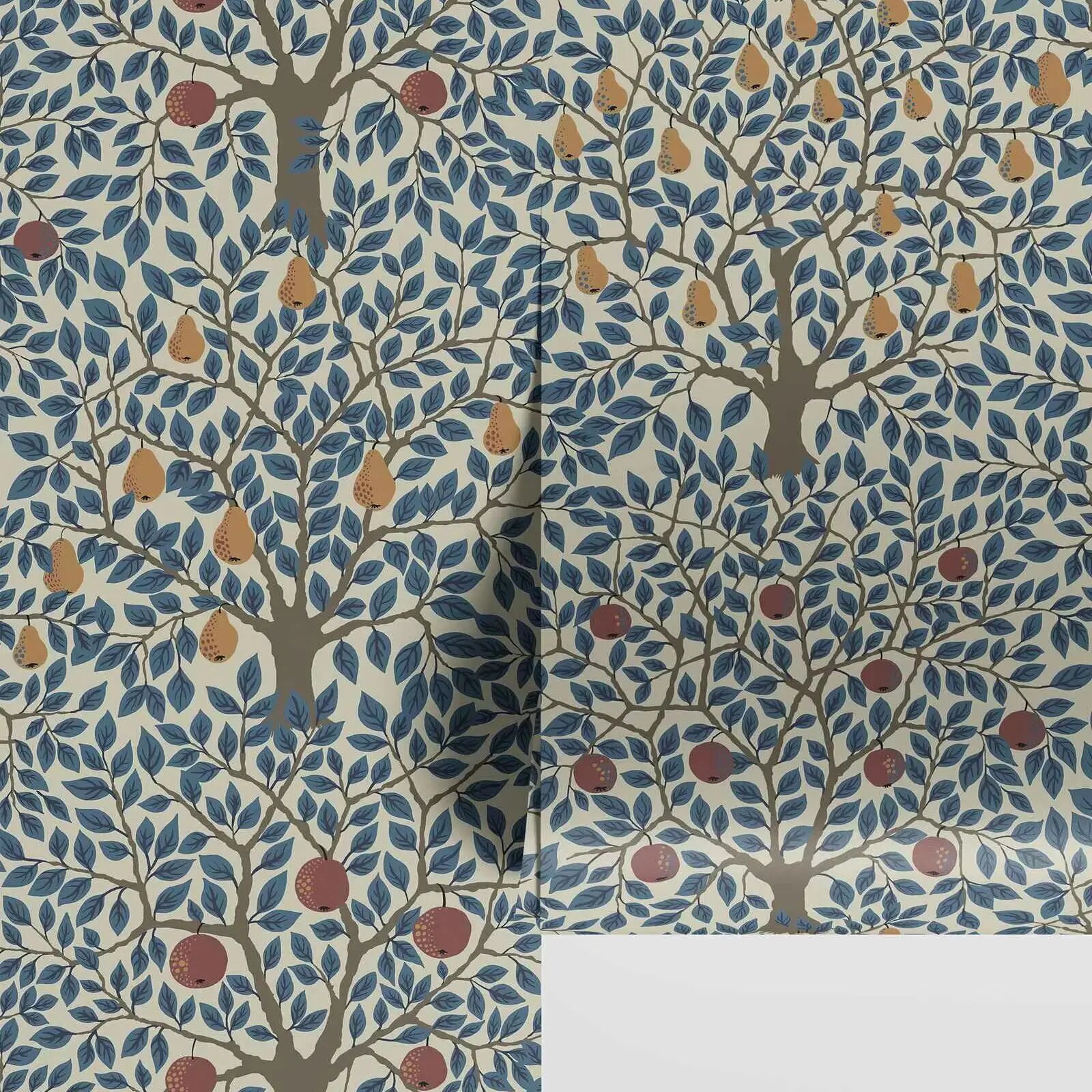 Бумажные обои Pixel&Wall Apelviken Pomona синие 50 X30cm Sample